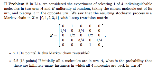 Problem 2 In L14, we considered the experiment of | Chegg.com