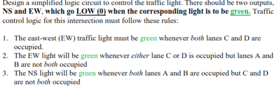 Design a simplified logic circuit to control the | Chegg.com