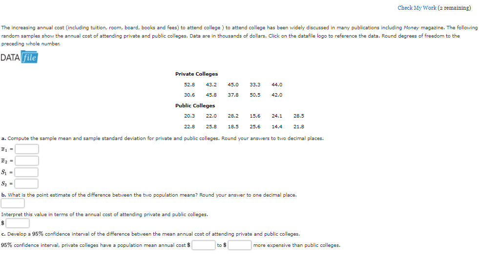 Solved The increasing annual cost (including tuition, room, | Chegg.com