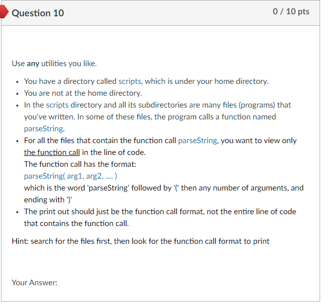 Solved Use any utilities you like. - You have a directory | Chegg.com