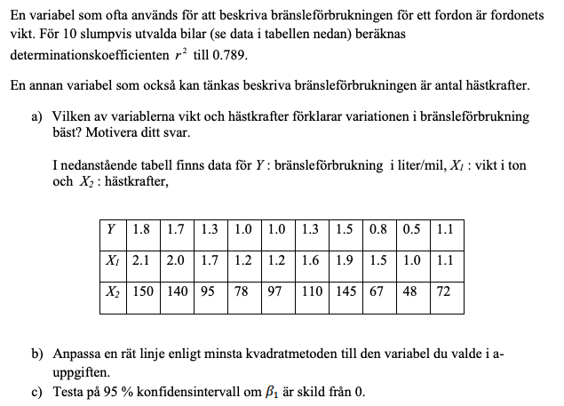 En variabel som ofta används för att beskriva | Chegg.com