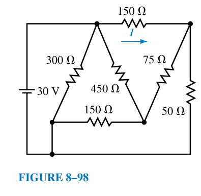 Solved 43. ﻿Using Delta-Y or Y-Delta conversion, find the | Chegg.com