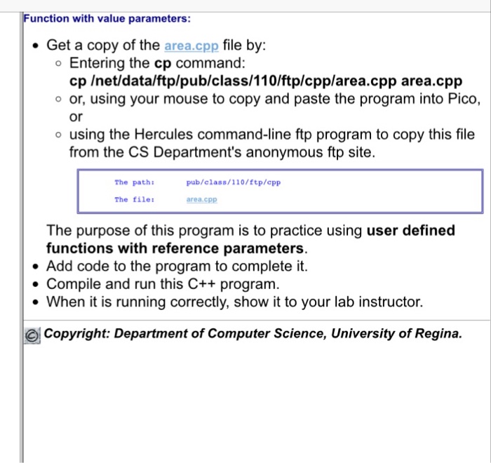 Solved Function with value parameters Get a copy of the | Chegg.com