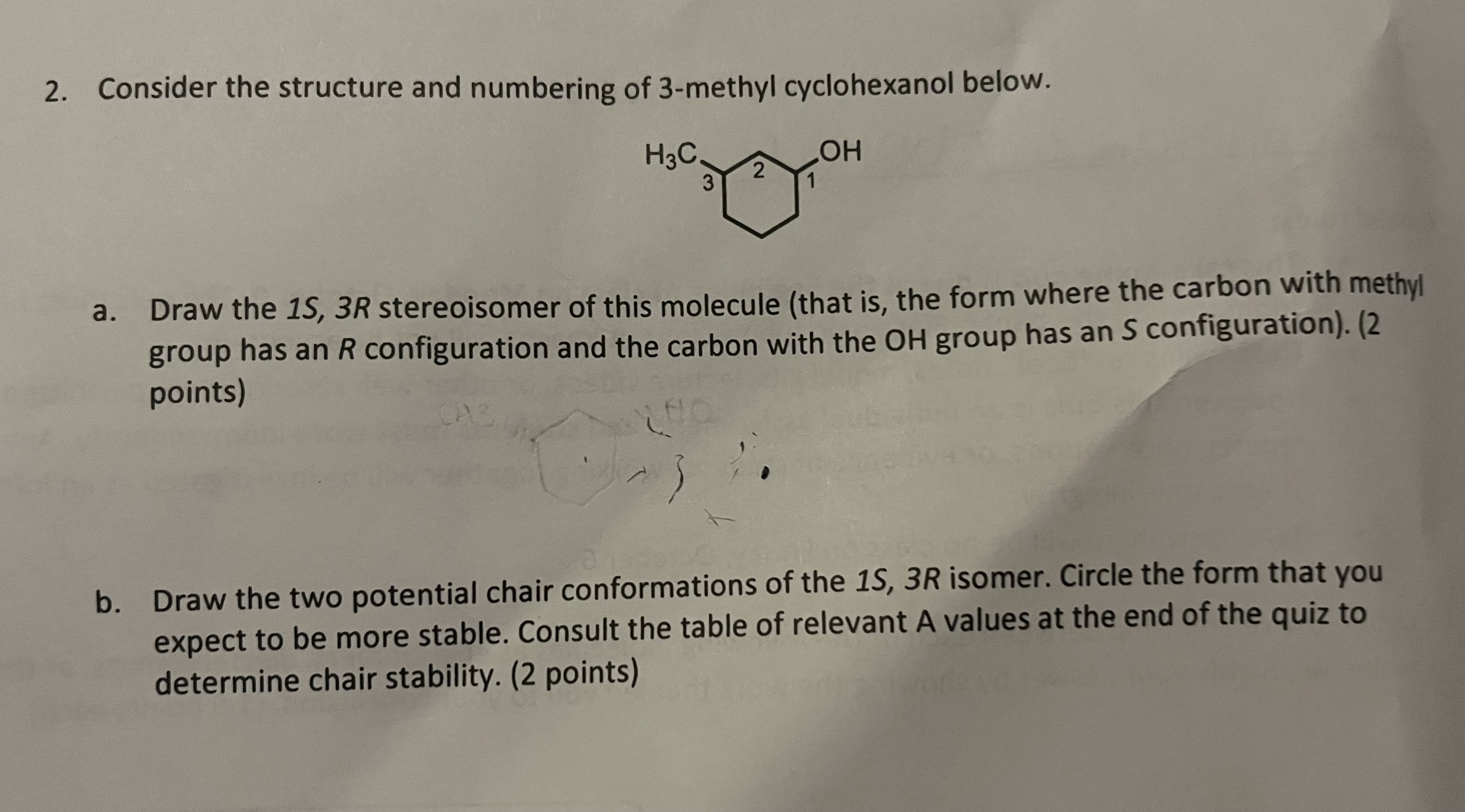 Solved 2. Consider the structure and numbering of 3-methyl | Chegg.com