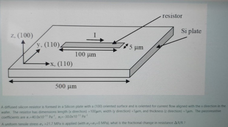 A diffysed silicon resistor is formed in a silicone | Chegg.com