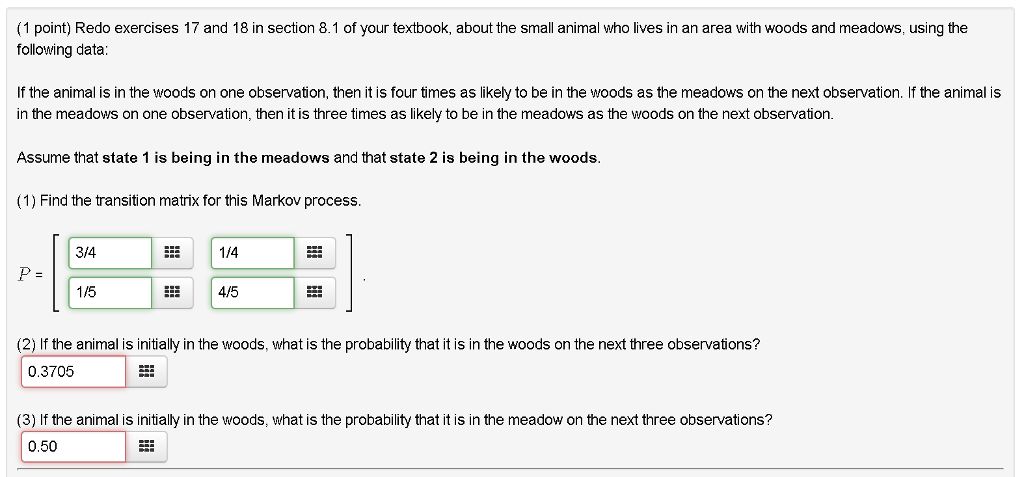 Solved (1 point) Redo exercises 17 and 18 in section 8.1 of | Chegg.com