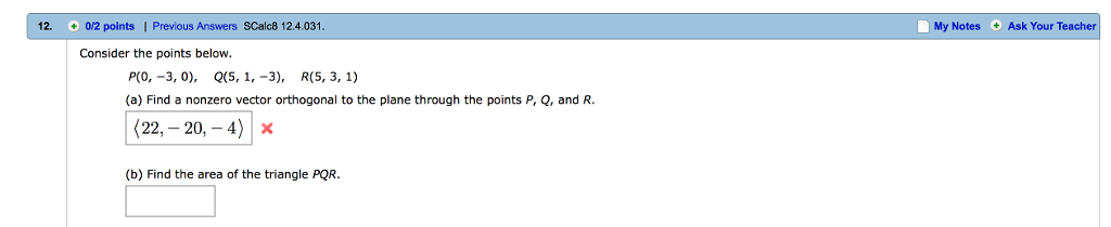Solved 12. 0/2 points | Previous Answers SCalc8 12.4.031 My | Chegg.com