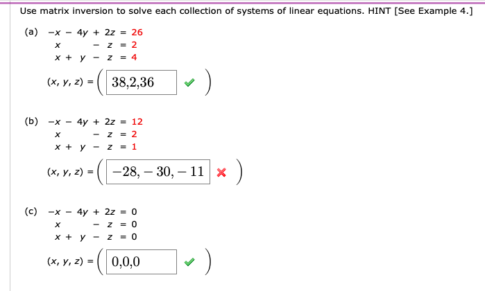 Solved Use row reduction to find the inverses of the given | Chegg.com