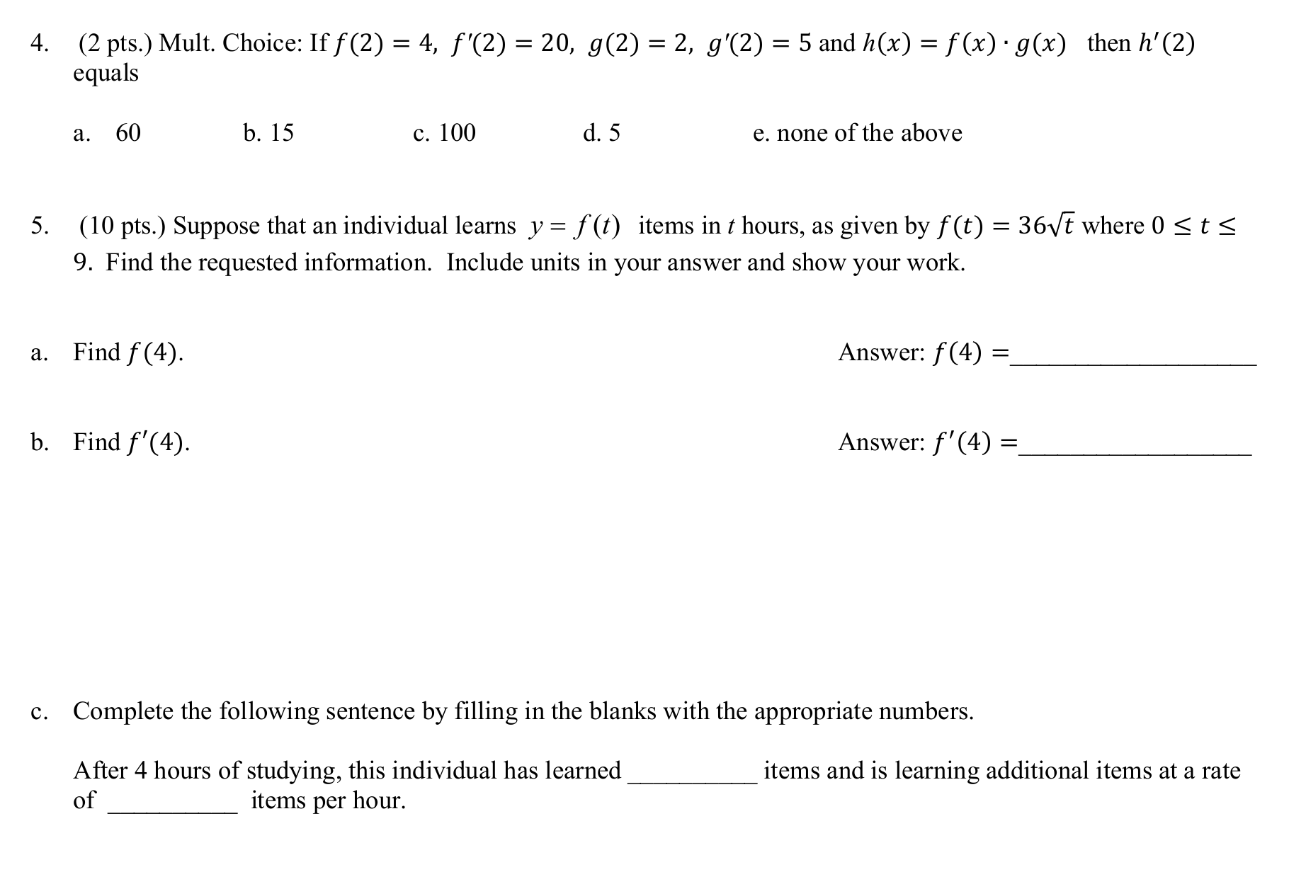 Solved (2 ﻿pts.) ﻿Mult. Choice: If | Chegg.com