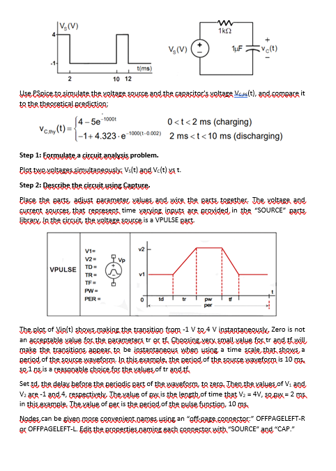 Solved PSpice Lab 8 First Order Circuits with PSpice | Chegg.com