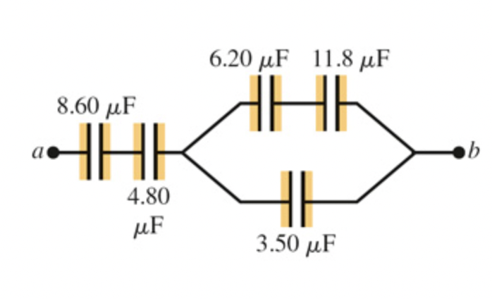 Solved For the capacitor network shown in (Figure 1), the | Chegg.com