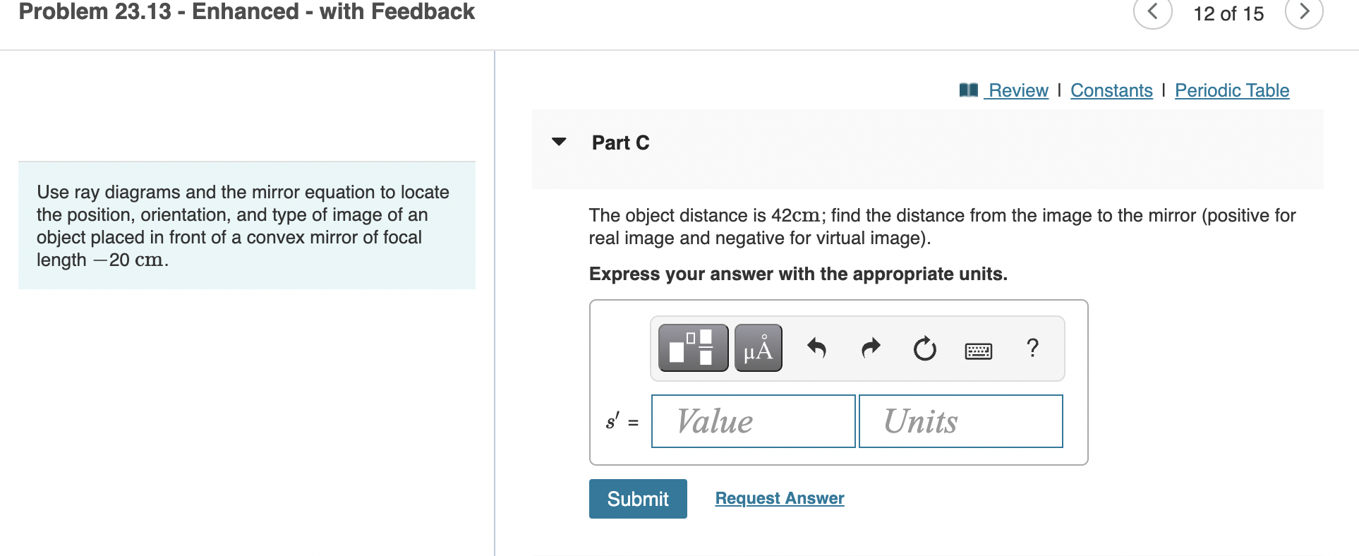 Solved Use ray diagrams and the mirror equation to locate | Chegg.com