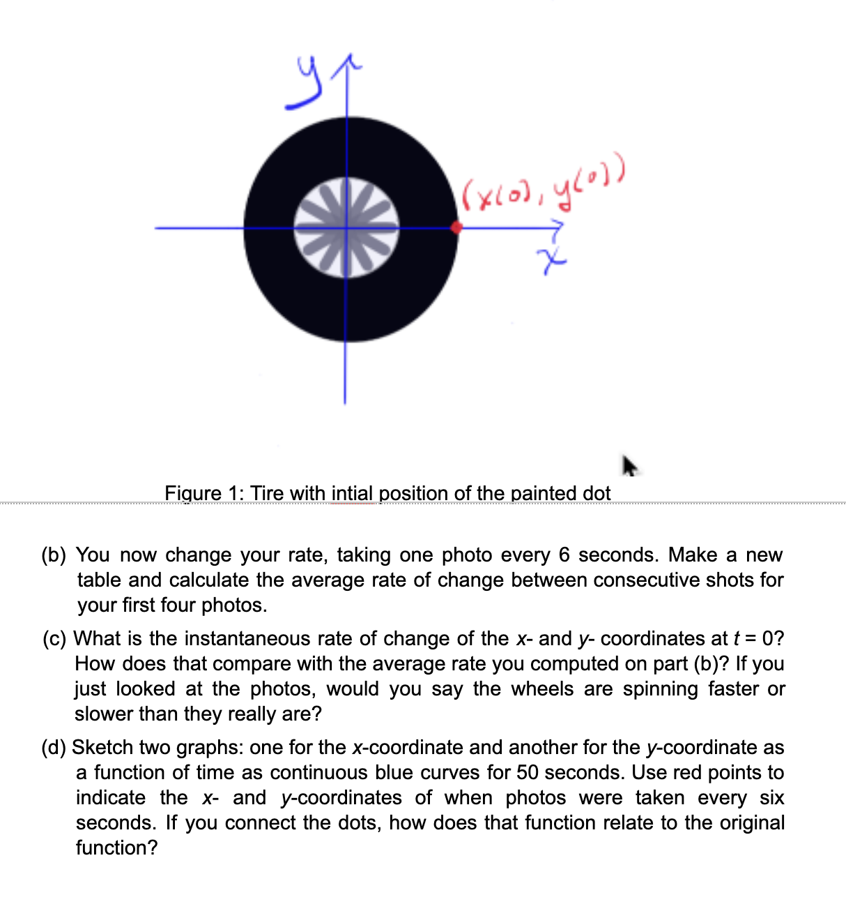 Solved Figure 1: Tire with intial position of the painted | Chegg.com