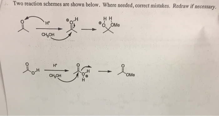 Solved Two reaction schemes are shown below. Where needed, | Chegg.com