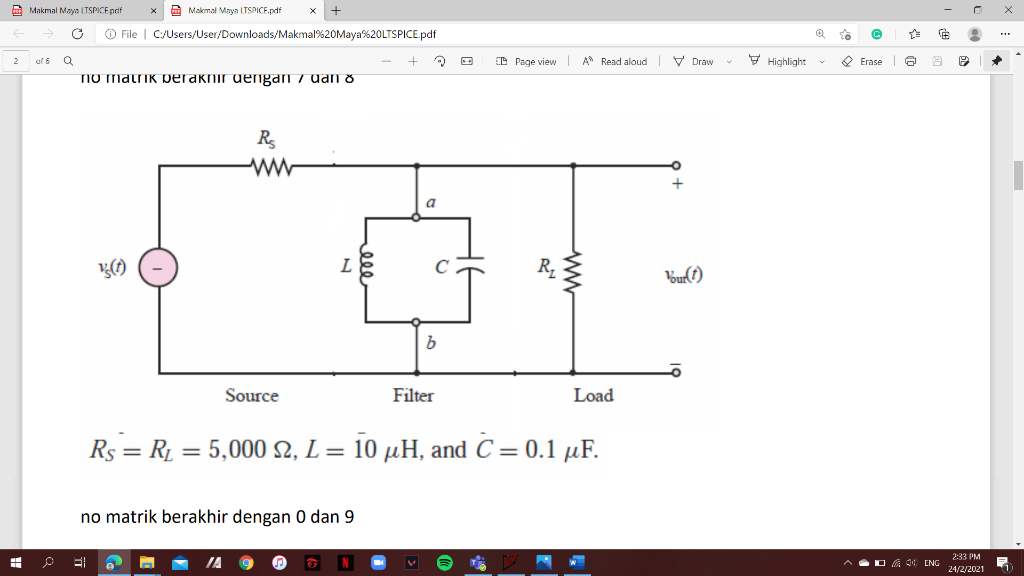 How to find the Ac Analysis and transient analysis | Chegg.com