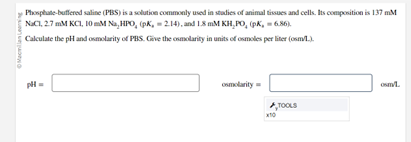 Solved Phosphate-buffered saline (PBS) is a wolutioe | Chegg.com