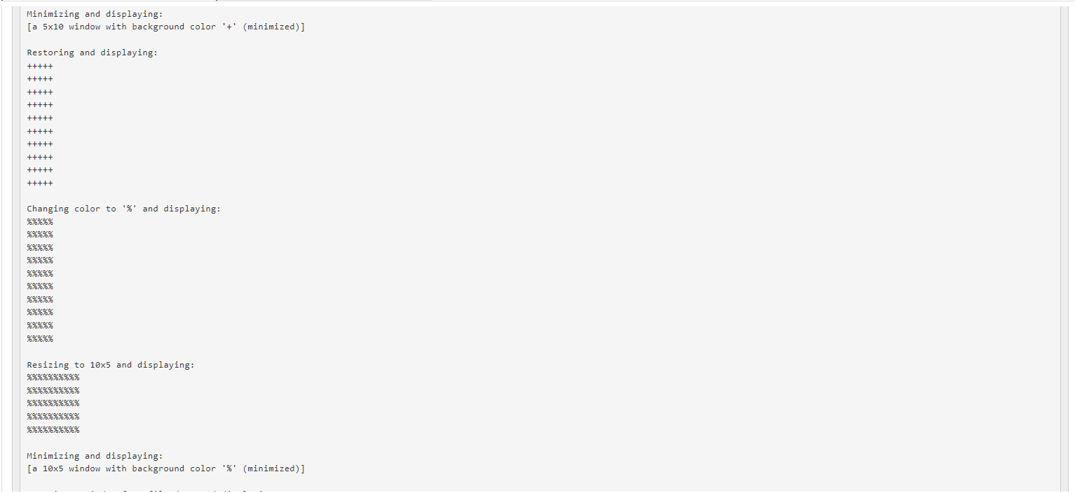 Solved Code the following coloredwindow subclass of Window: | Chegg.com