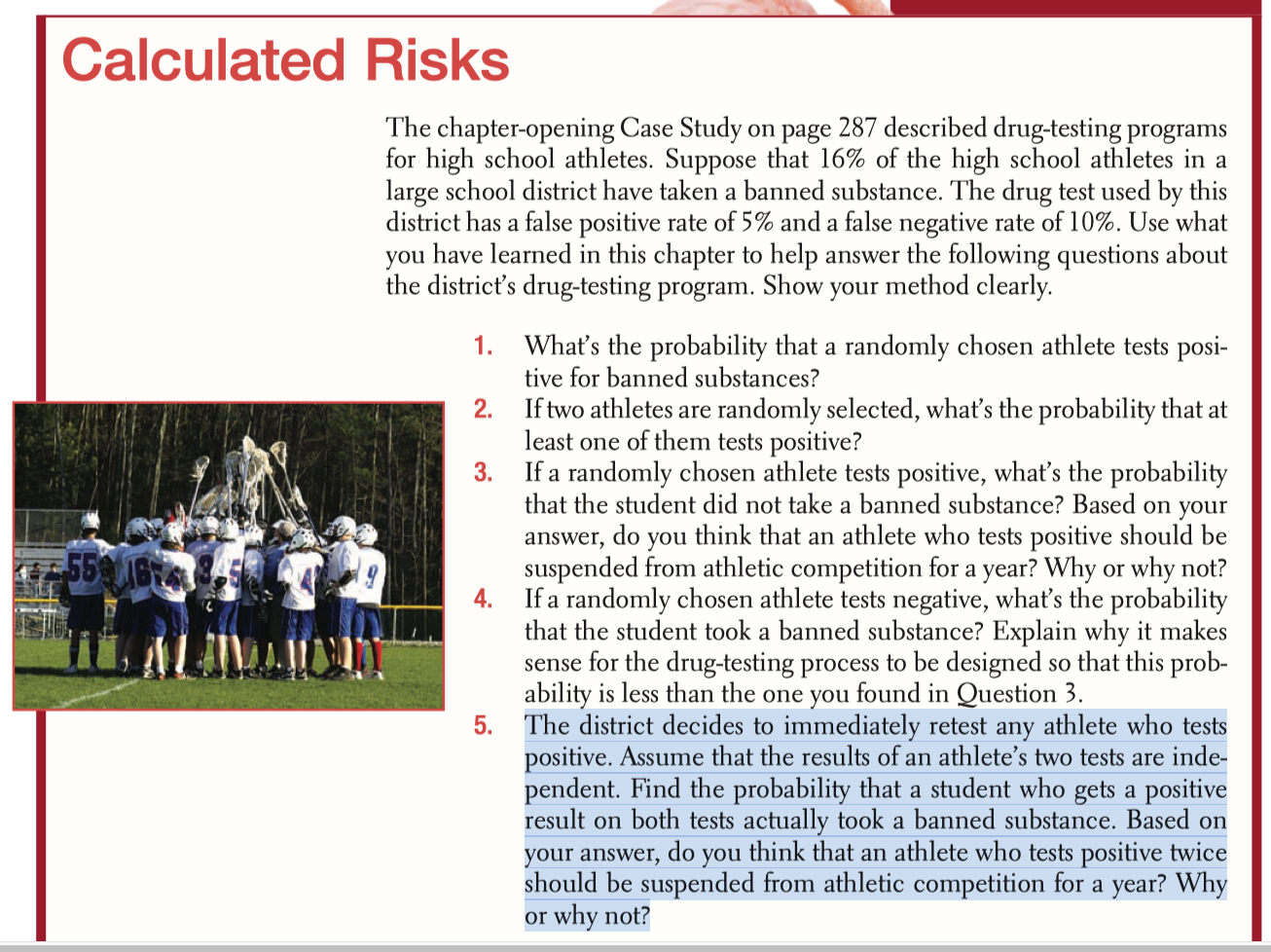 Solved Calculated Risks The chapter-opening Case Study on | Chegg.com