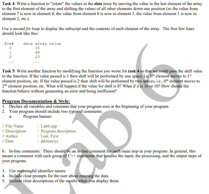 Solved Mandatory Instructions Write a C++program your main | Chegg.com