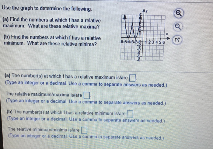 Solved Use The Graph To Determine The Following A Find The