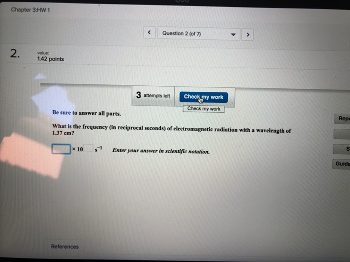 Solved Chapter 3:HW1 K Question 2 (of 7) 2. value: 1.42 | Chegg.com Solved Chapter 3:HW1 K Question 2 (of 7) 2. value: 1.42 | Chegg.com