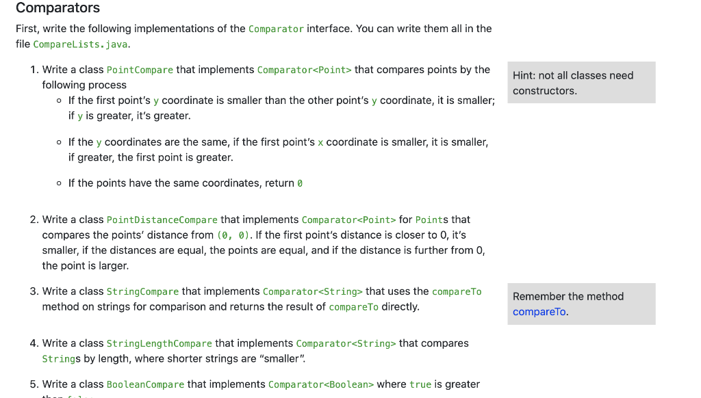 Comparators First, write the following | Chegg.com