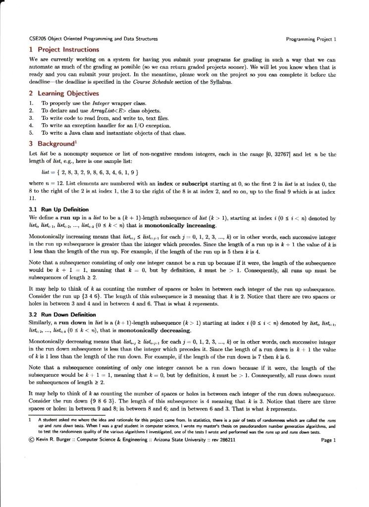 Solved 1. 2 CSE205 Object Oriented Programming and Data | Chegg.com