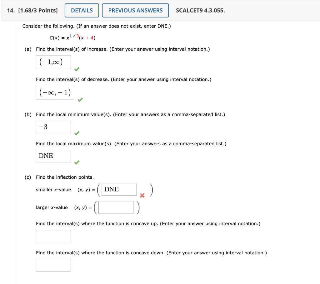 Solved Consider the following. (If an answer does not exist, | Chegg.com Solved Consider the following. (If an answer does not exist, | Chegg.com