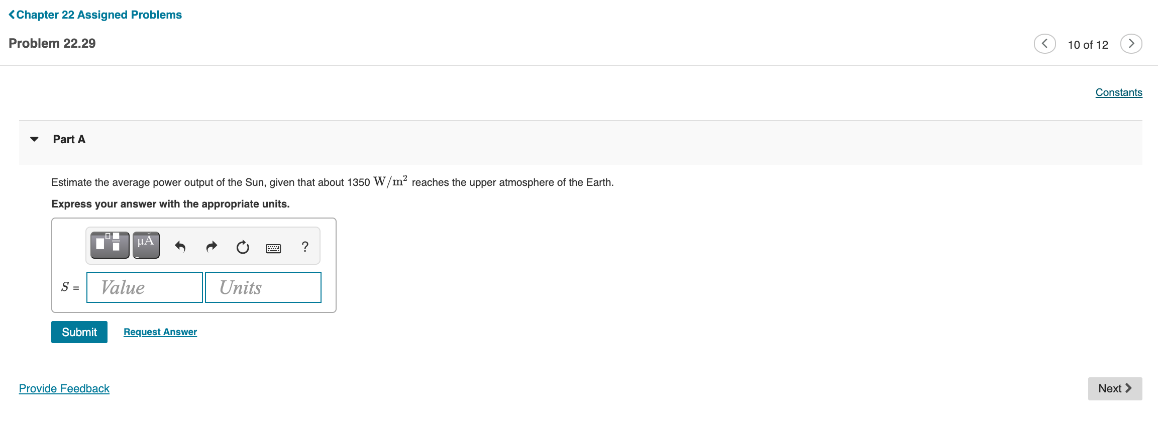 Solved Constants Part A Estimate the average power output | Chegg.com