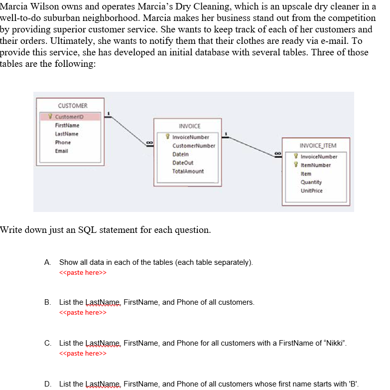 Solved Marcia Wilson owns and operates Marcia's Dry | Chegg.com