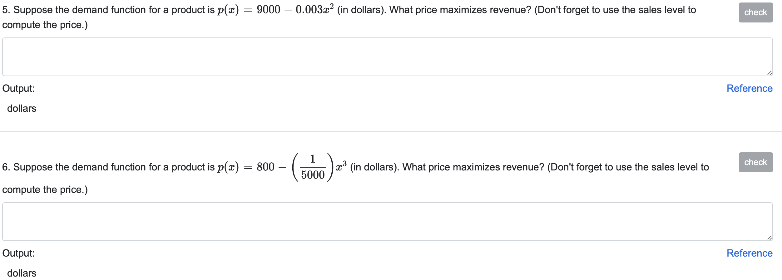 Solved 5. Suppose the demand function for a product is | Chegg.com