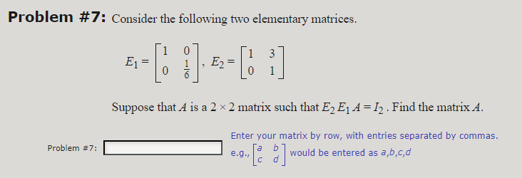 Solved Problem #7: Consider the following two elementary | Chegg.com
