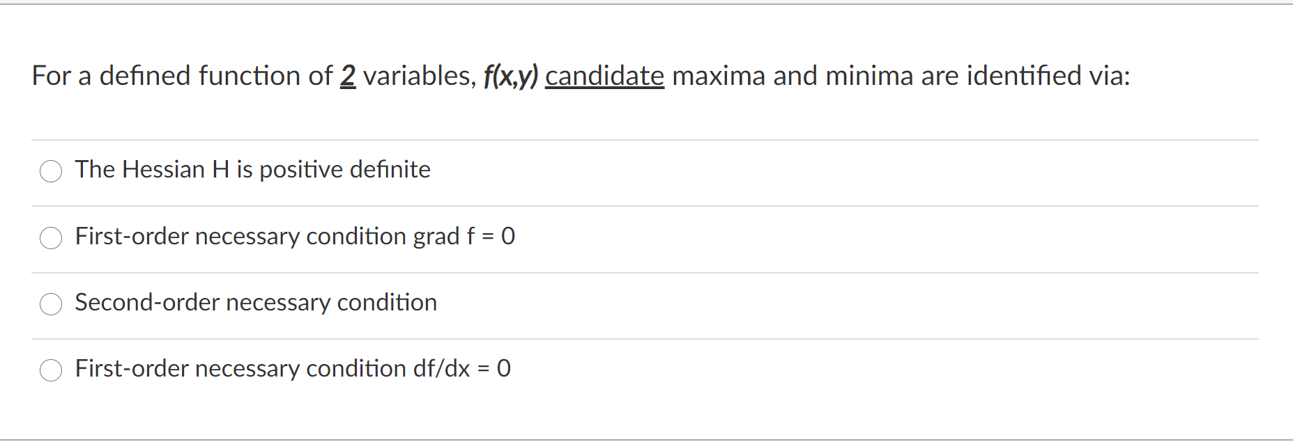 Solved For a defined function of 2 variables, f(x,y) | Chegg.com