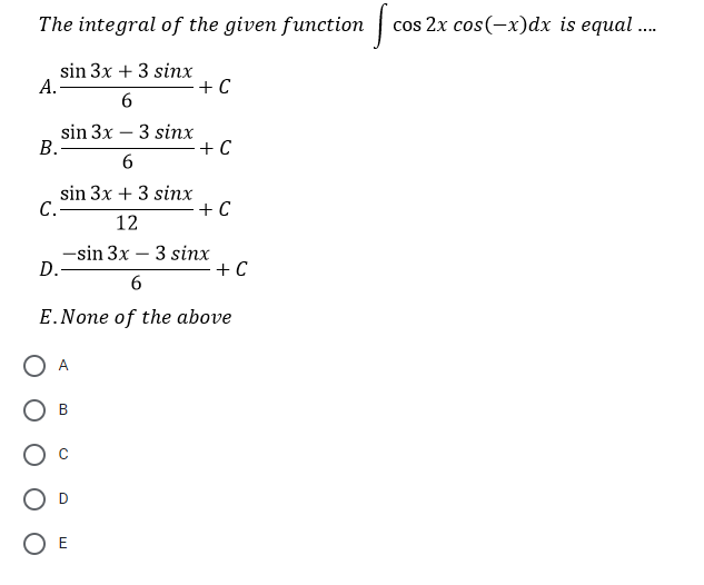 Solved The integral of the given function (sin?2x cos 7x dx | Chegg.com