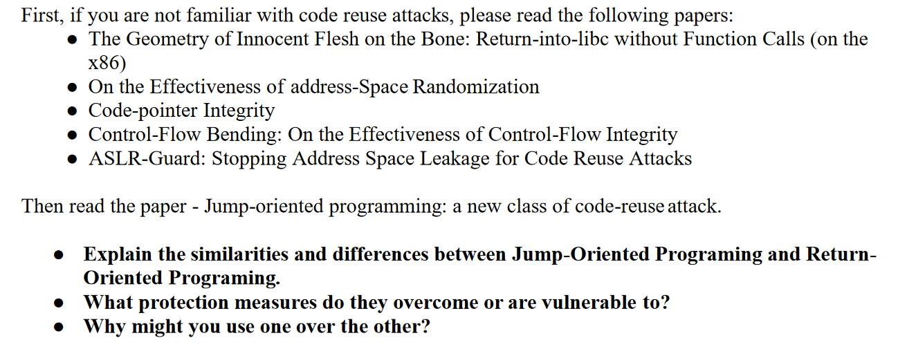 Solved First, if you are not familiar with code reuse | Chegg.com