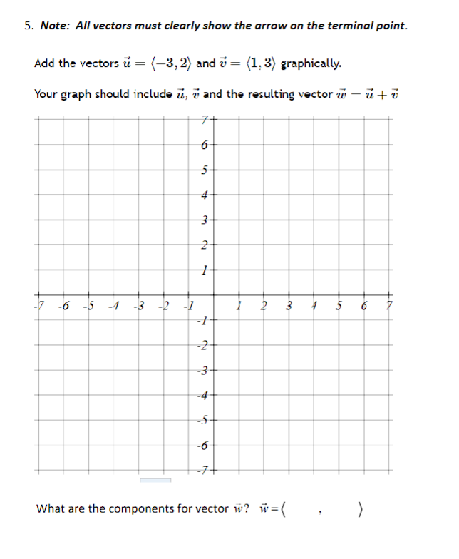 Solved 5. Note: All vectors must clearly show the arrow on | Chegg.com