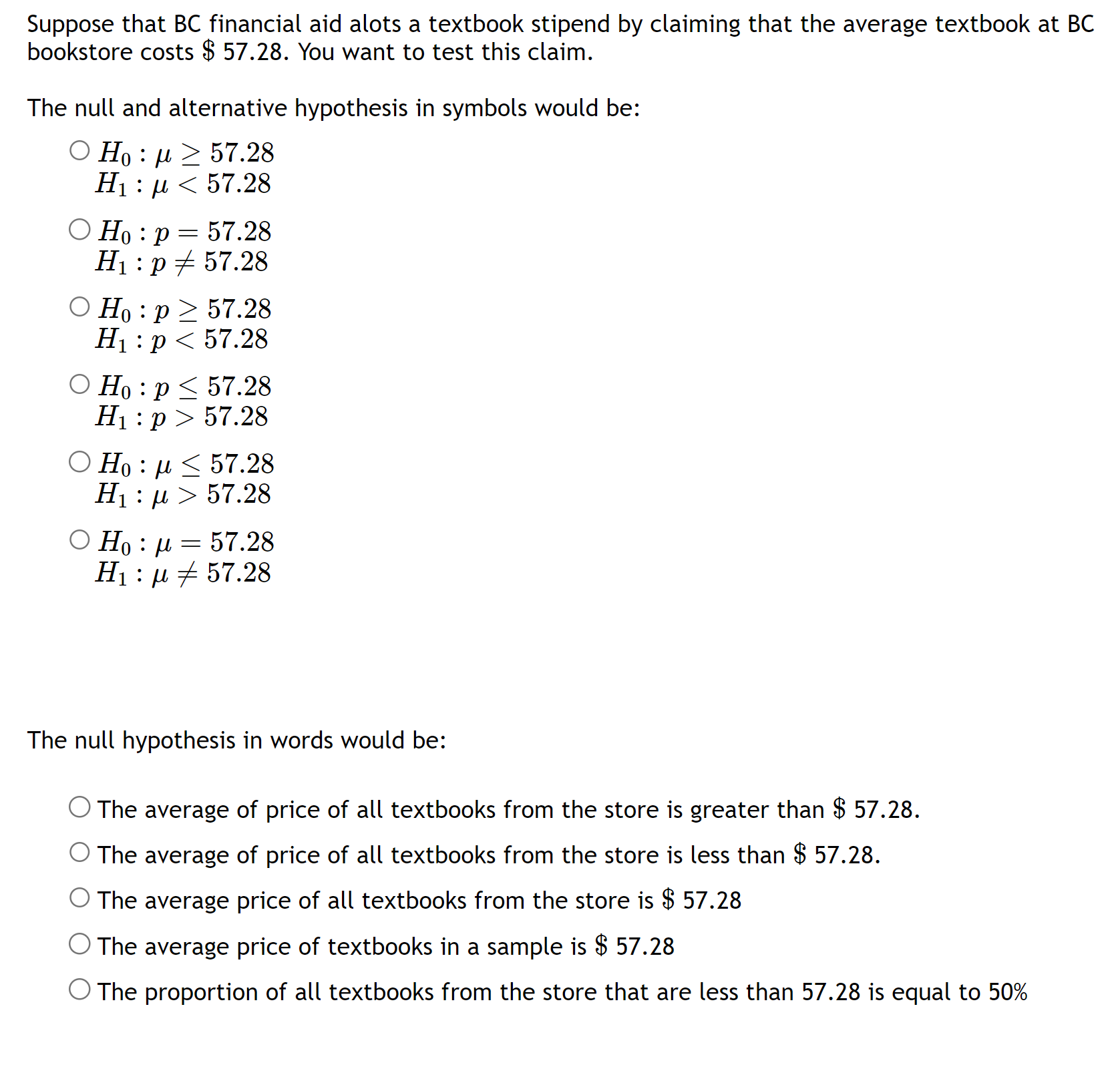 Solved Suppose that BC ﻿financial aid alots a textbook | Chegg.com