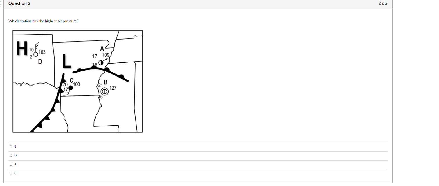 Solved The follwing 9 questions are based on the weather map | Chegg.com