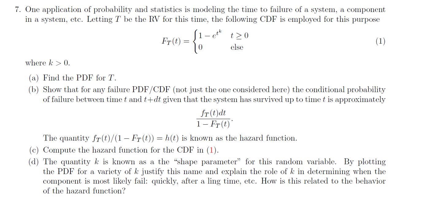 Solved 7. One application of probability and statistics is | Chegg.com