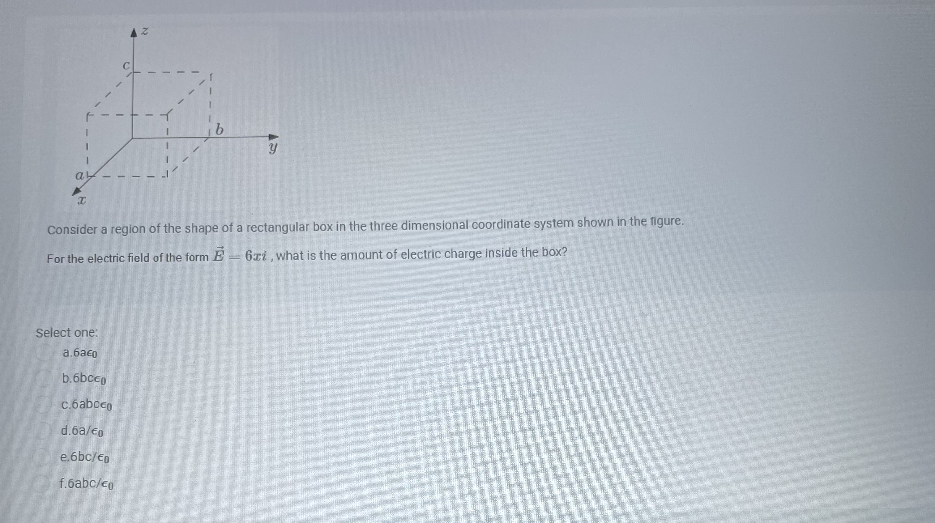 Solved Consider a region of the shape of a rectangular box | Chegg.com