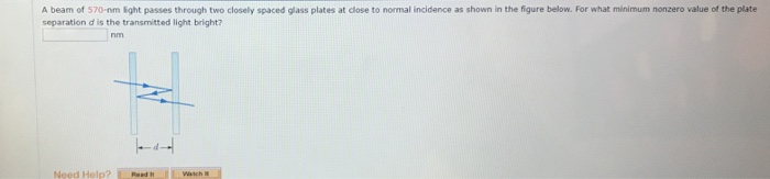 Solved A beam of 570-nm light passes through two closely | Chegg.com