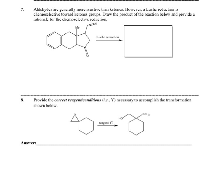 Solved Aldehydes are generally more reactive than ketones. | Chegg.com