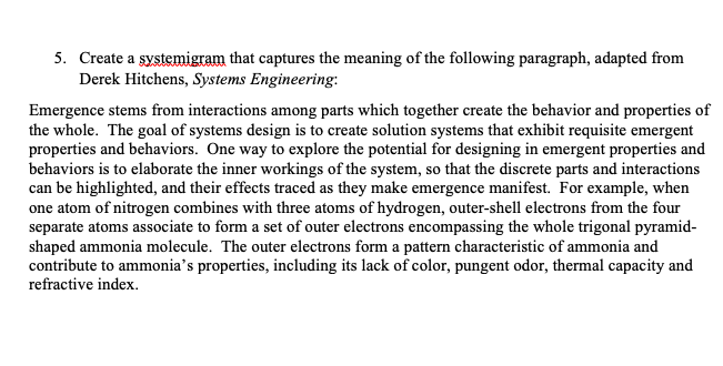 5. Create a systemigram that captures the meaning of | Chegg.com