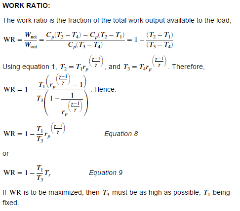 Solved Plot the work ratio of the Brayton Cycle for a range | Chegg.com