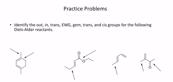 Solved - Identify the out, in, trans, EWG, gem, trans, and | Chegg.com