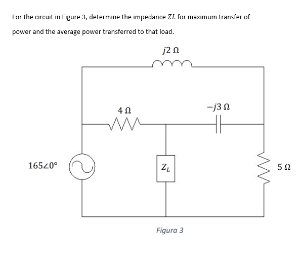 Solved For the circuit in Figure 3 , determine the impedance | Chegg.com