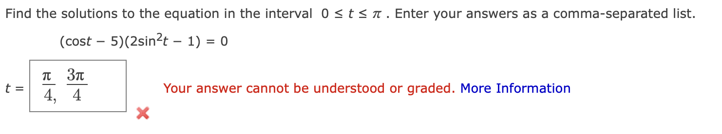 Solved Find the solutions to the equation in the interval | Chegg.com