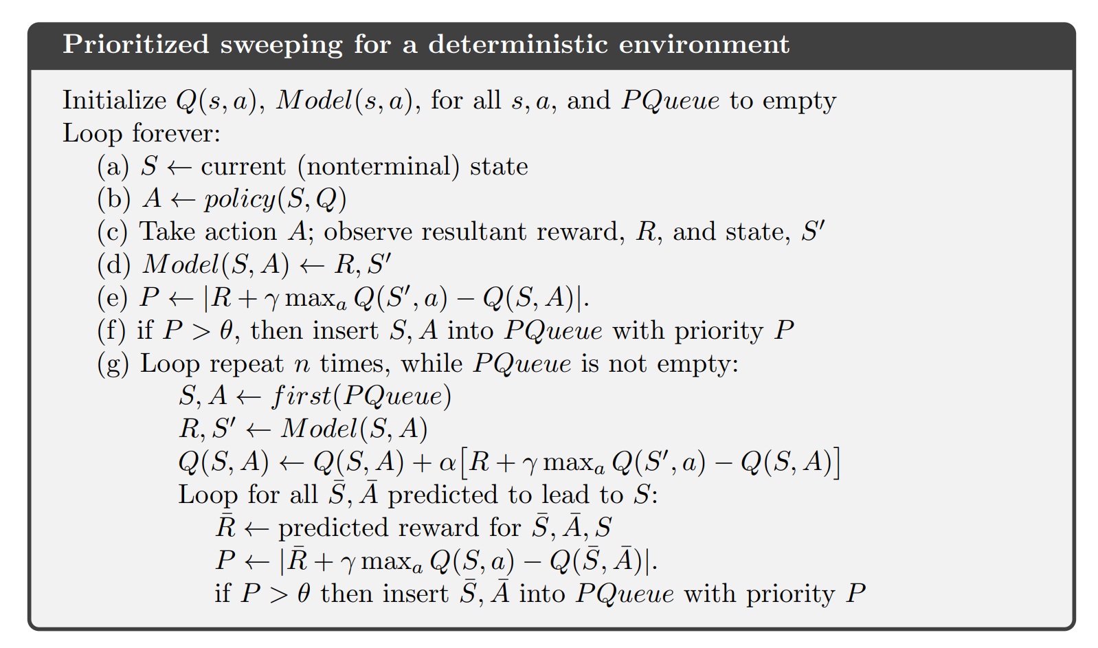 Solved Give a complete pseudocode for Tabular Dyna-Q+. Write | Chegg.com