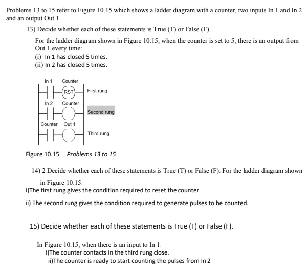 Solved This is for PLC ladder logic, Thank you for any help | Chegg.com