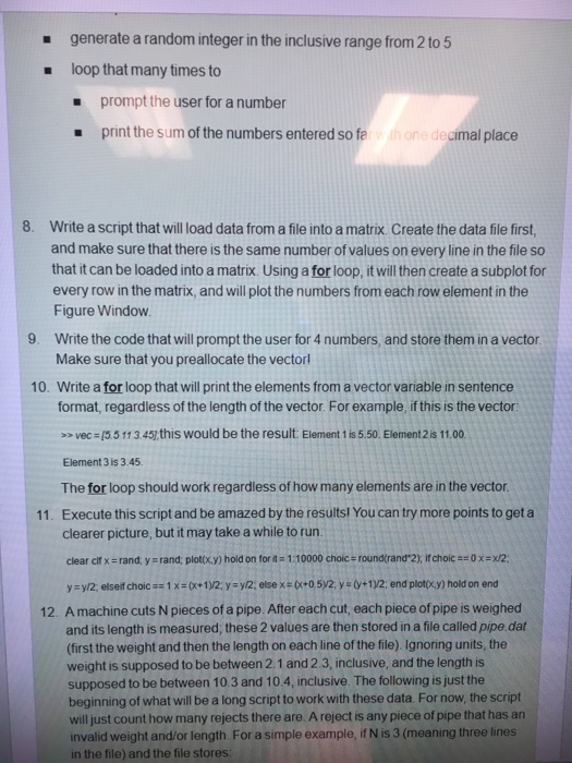 Solved generate a random integer in the inclusive range from | Chegg.com